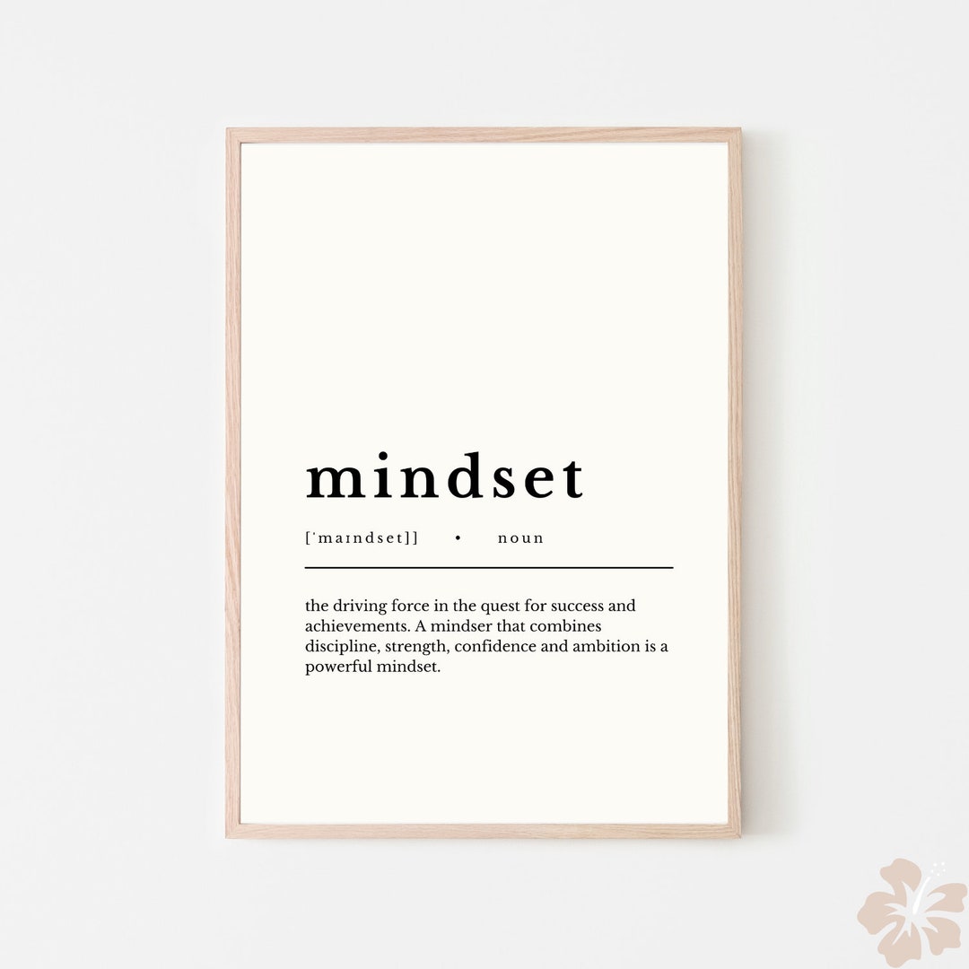 Mindset Definition Sign, Mindset Definition Print, Download Definition ...