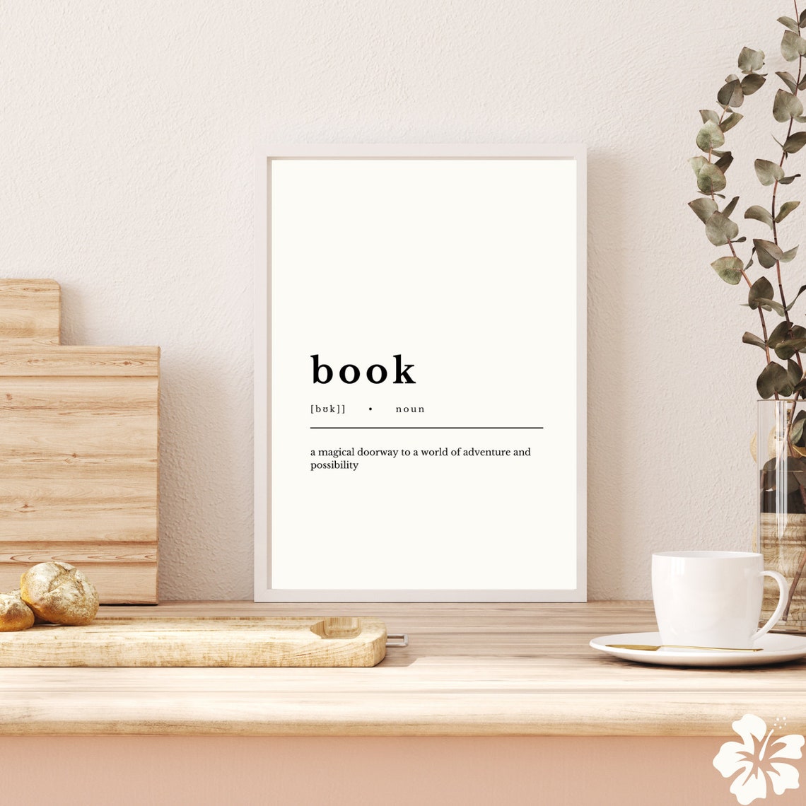 Book Definition Sign, Book Definition Print, Download Definition, Book ...