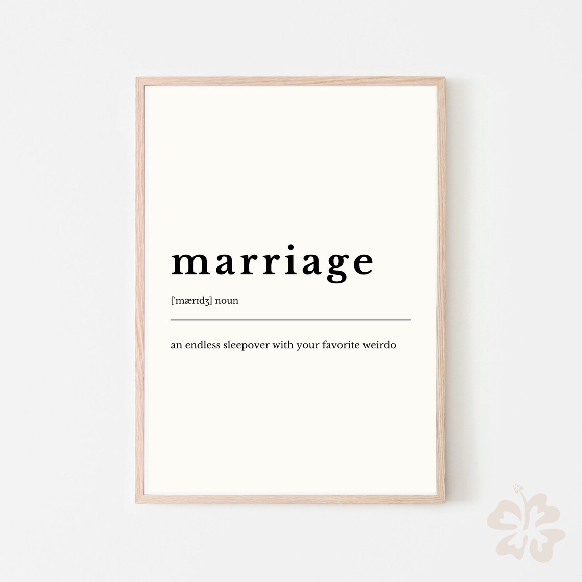 Marriage Definition Sign, Marriage Definition Print, Download ...