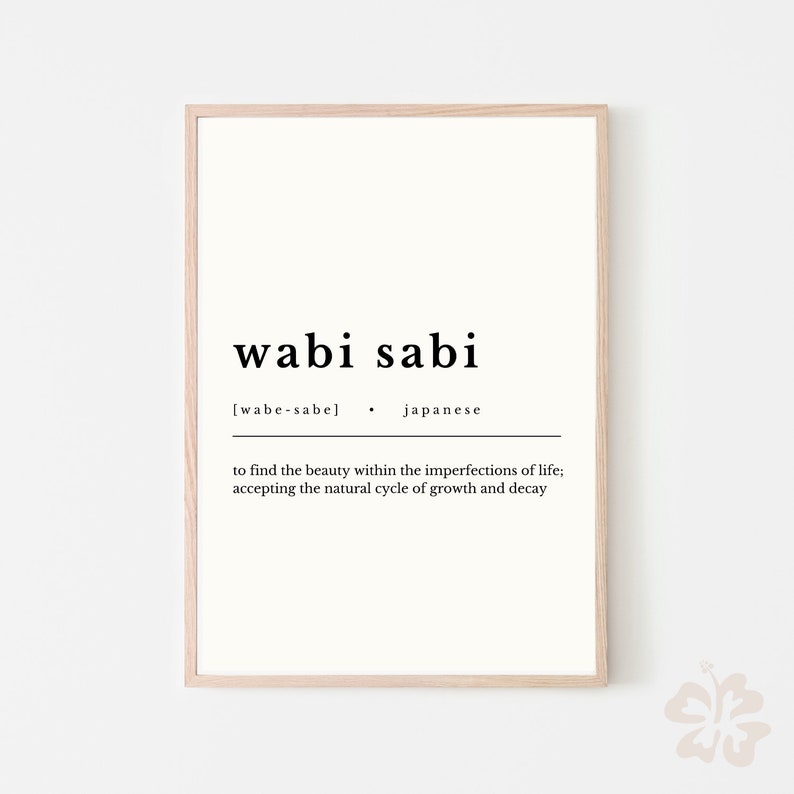 Wabi Sabi Definition Sign, Wabi Sabi Definition Print, Download ...