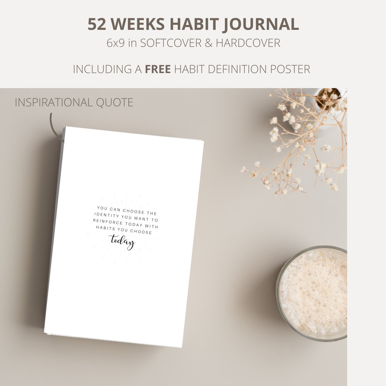 52 Weeks Habit Tracking Journal I 6x9 in Bedsize, Paperback & Hardcover ...