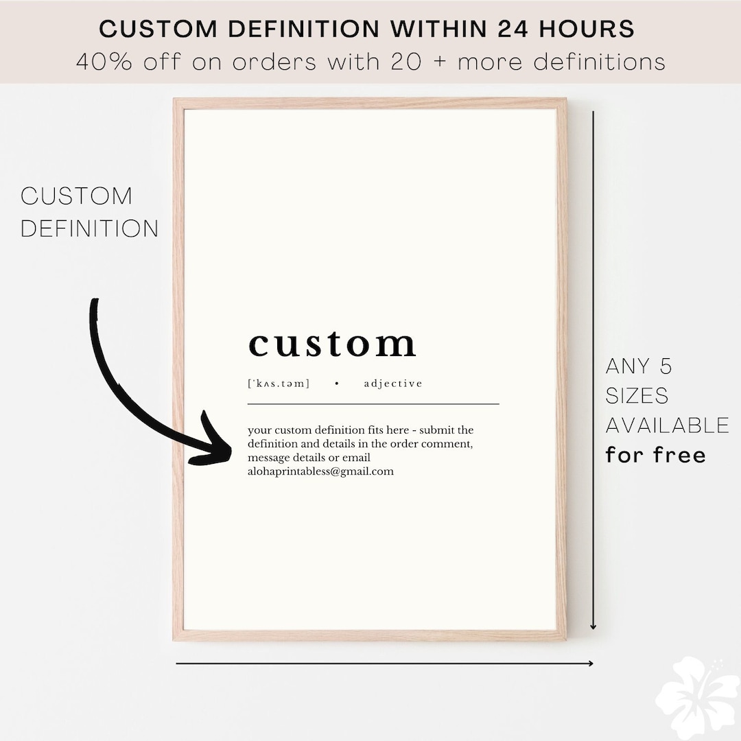 Custom Definition Sign, Custom Definition Print, Download Definition ...