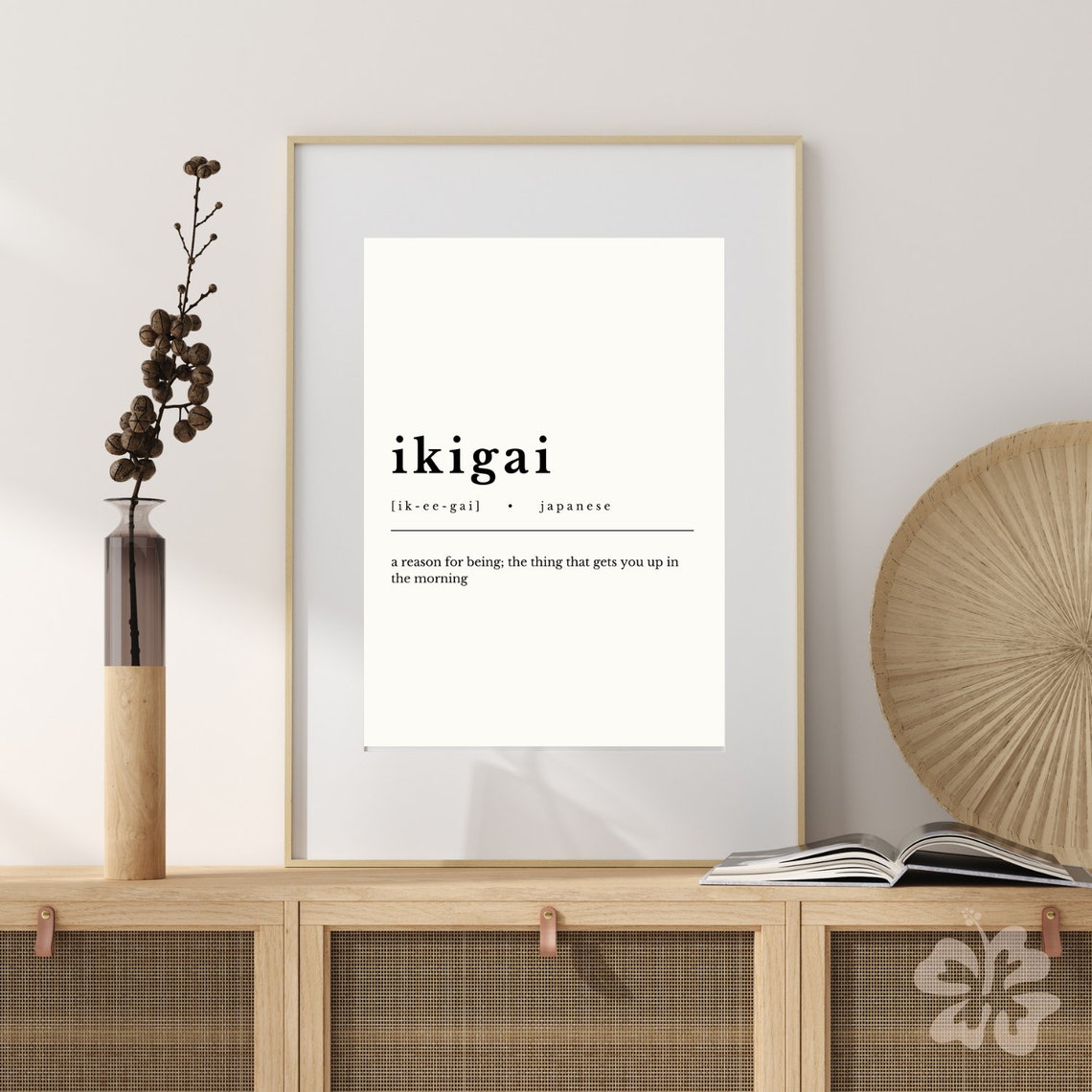 Ikigai Definition Sign, Ikigai Definition Print, Download Definition ...