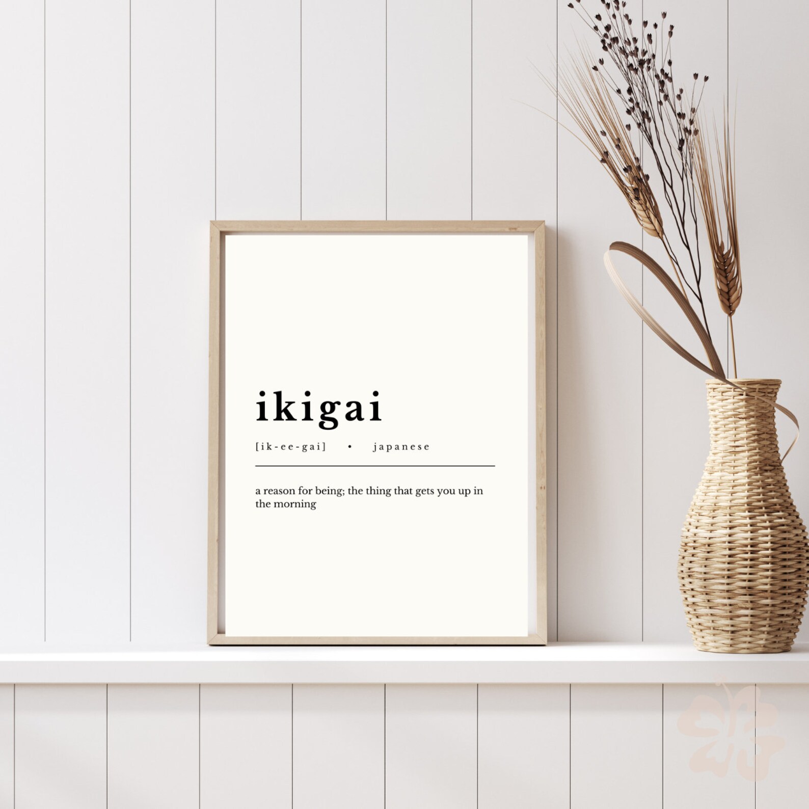 Ikigai Definition Sign, Ikigai Definition Print, Download Definition ...
