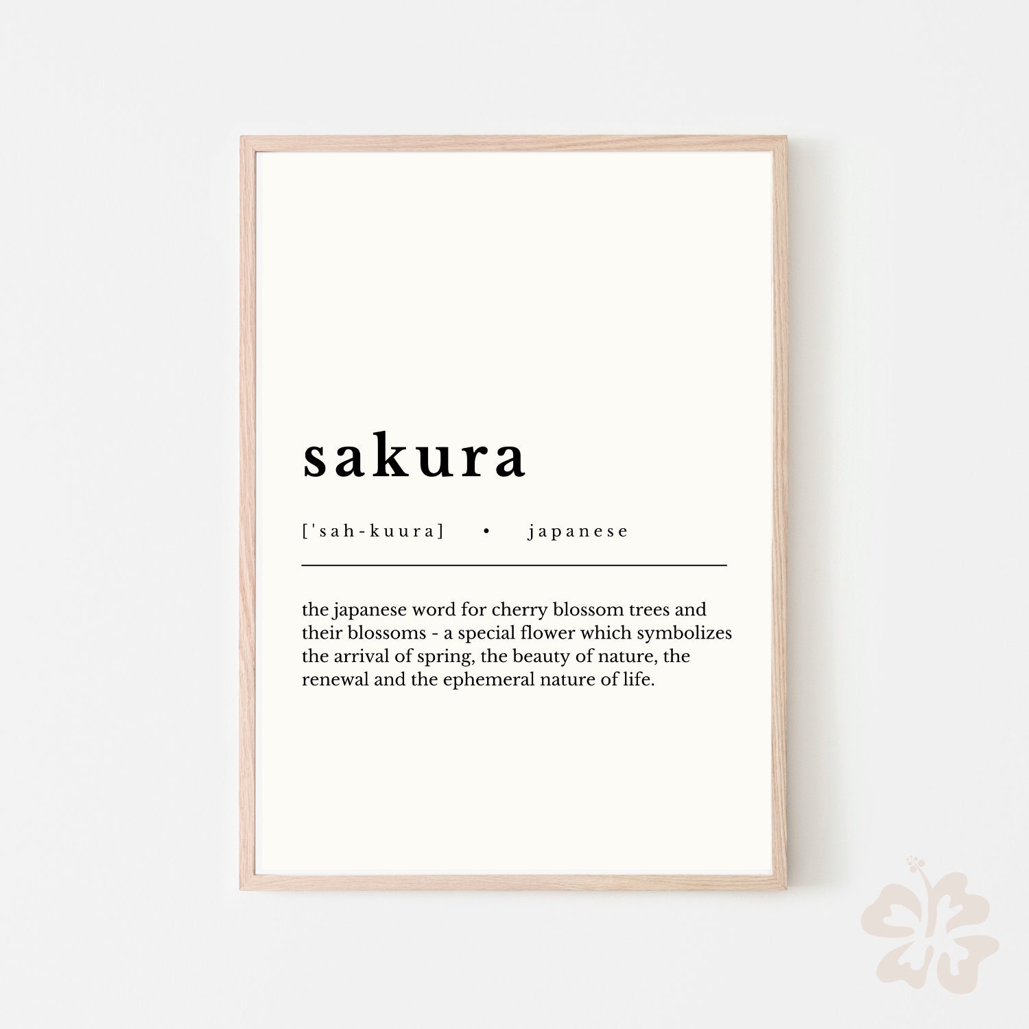Sakura Definition Sign, Sakura Definition Print, Download Definition ...