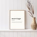 Marriage Definition Sign, Marriage Definition Print, Download ...
