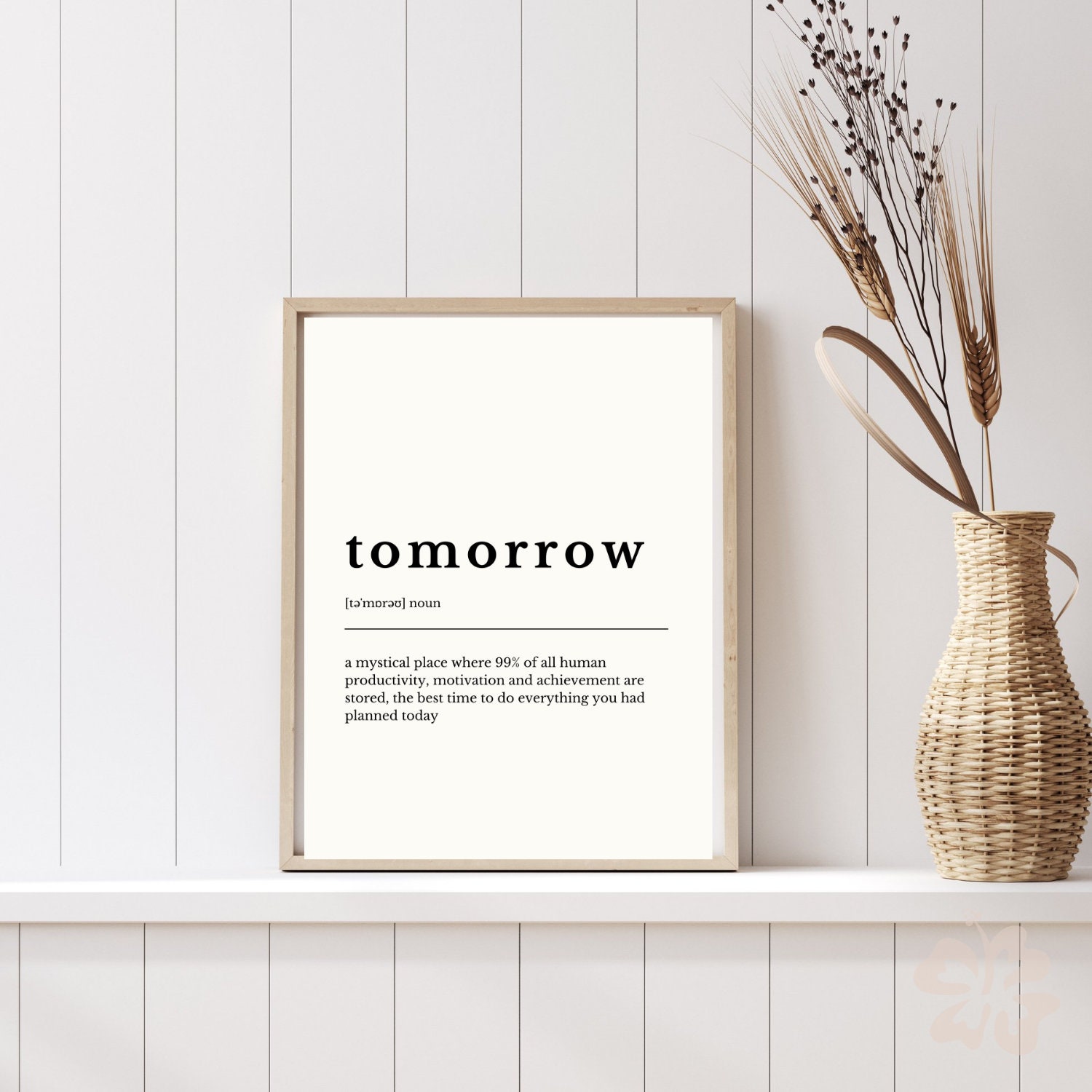 Tomorrow Definition Sign, Tomorrow Definition Print, Download ...