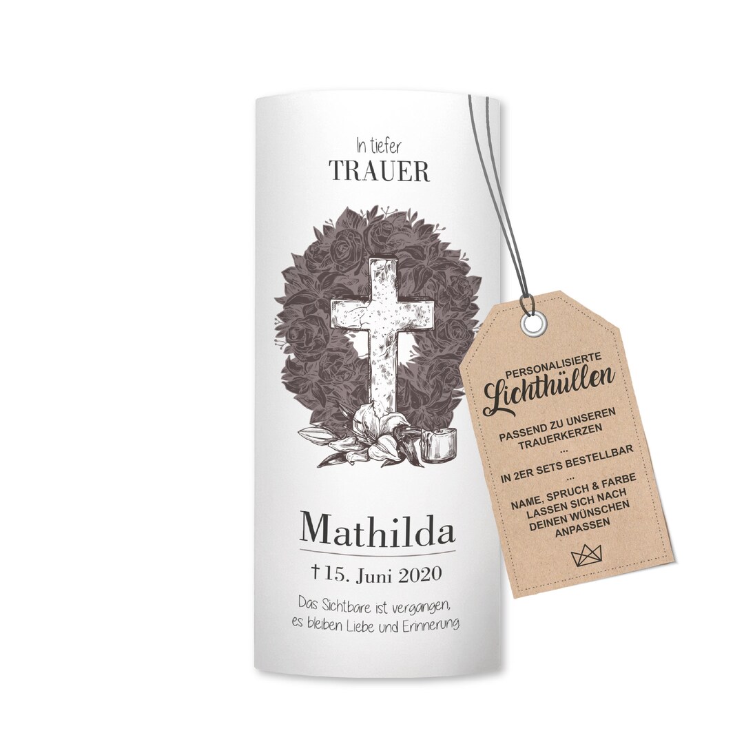 Mourning Personalized Light Cover from 2 Pieces Mourning Lantern ...