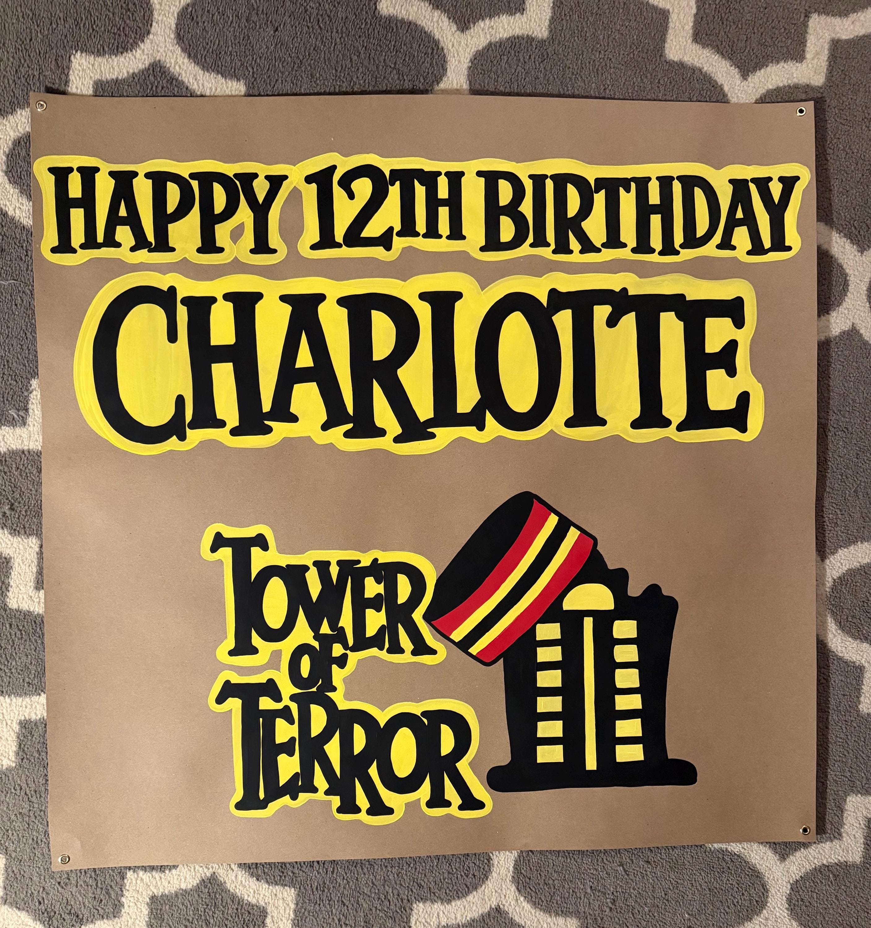 Custom Hand Painted Brown Paper Banner, Birthday Party Decor, Baby ...