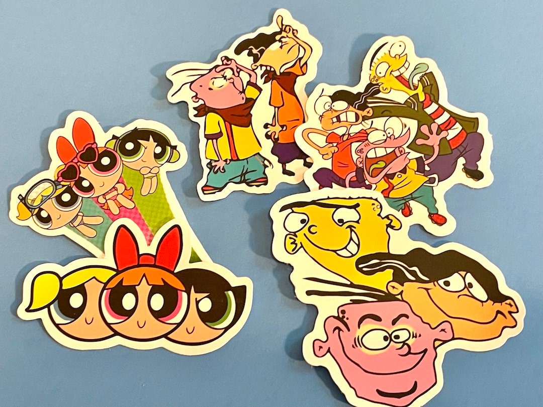 90's Cartoon Character Stickers, Vinyl Decals Laptop Tumblers, Phone ...