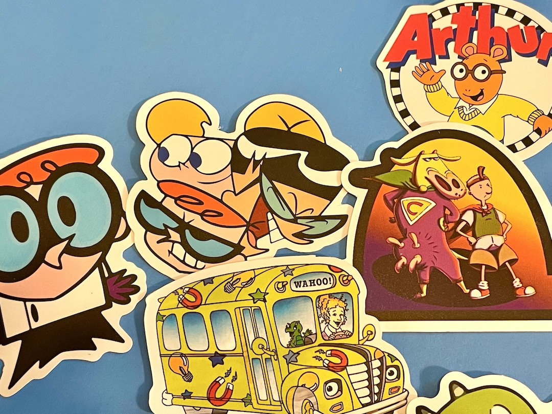 90's Cartoon Character Stickers, Vinyl Decals Laptop Tumblers, Phone ...
