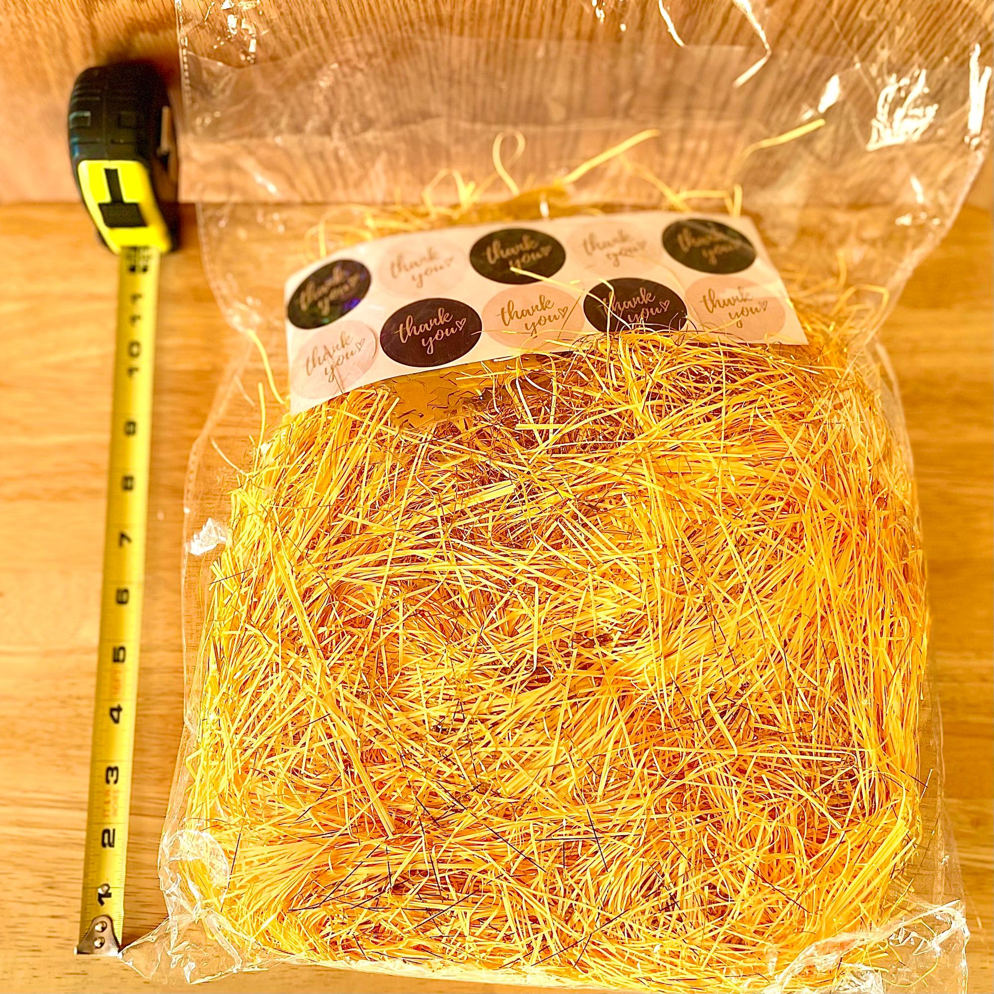 Yellow Metallic Gold, Thin Raffia Grass Confetti Shredded Filler, Gift ...
