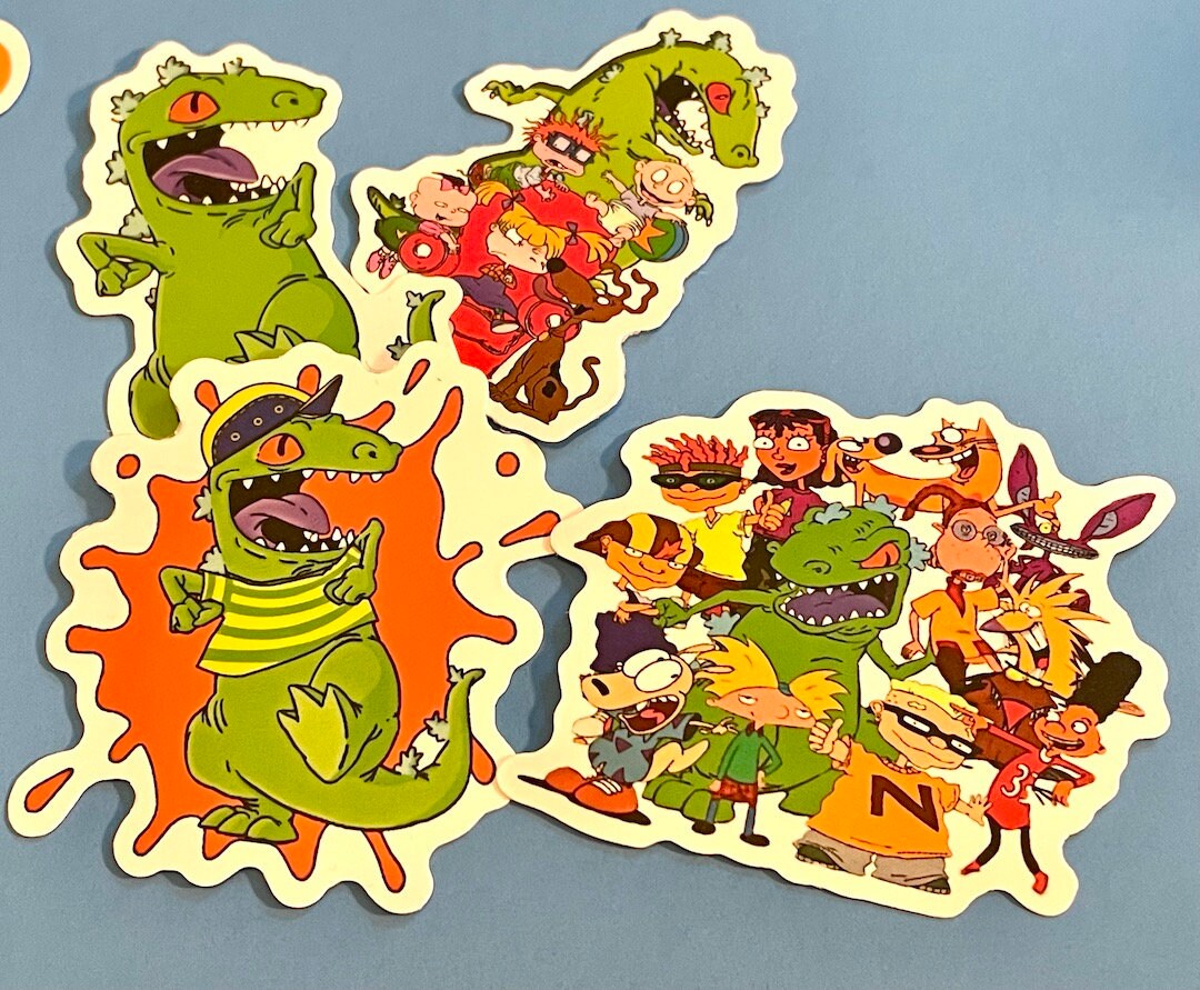 90's Cartoon Character Stickers, Vinyl Decals Laptop Tumblers, Phone ...