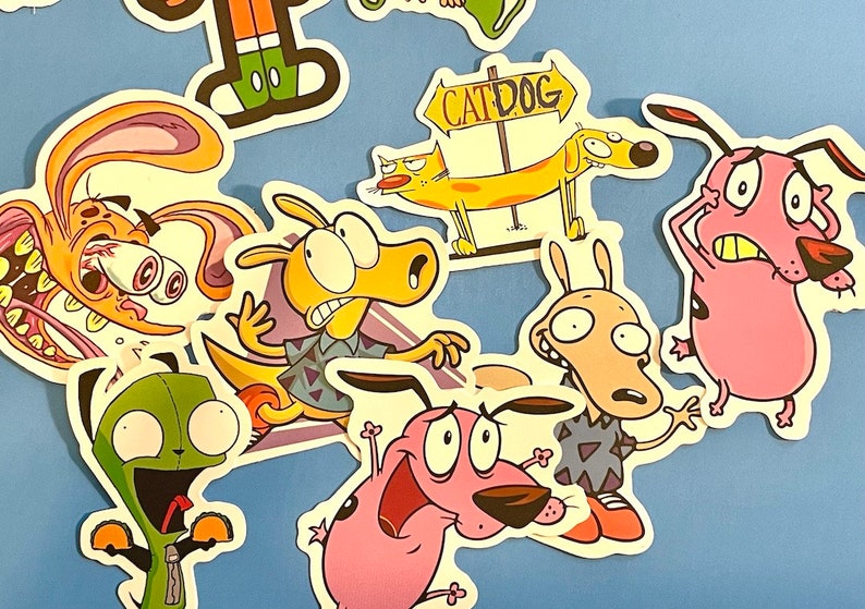 90's Cartoon Character Stickers, Vinyl Decals Laptop Tumblers, Phone ...