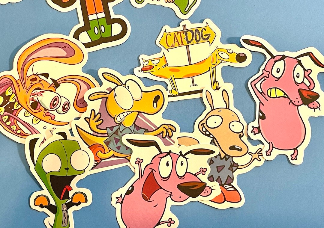90's Cartoon Character Stickers, Vinyl Decals Laptop Tumblers, Phone ...