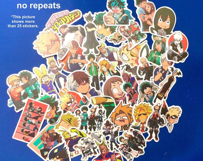 My Hero Academia Anime Stickers, Party Bag Favor, Fun Decals for Laptop ...