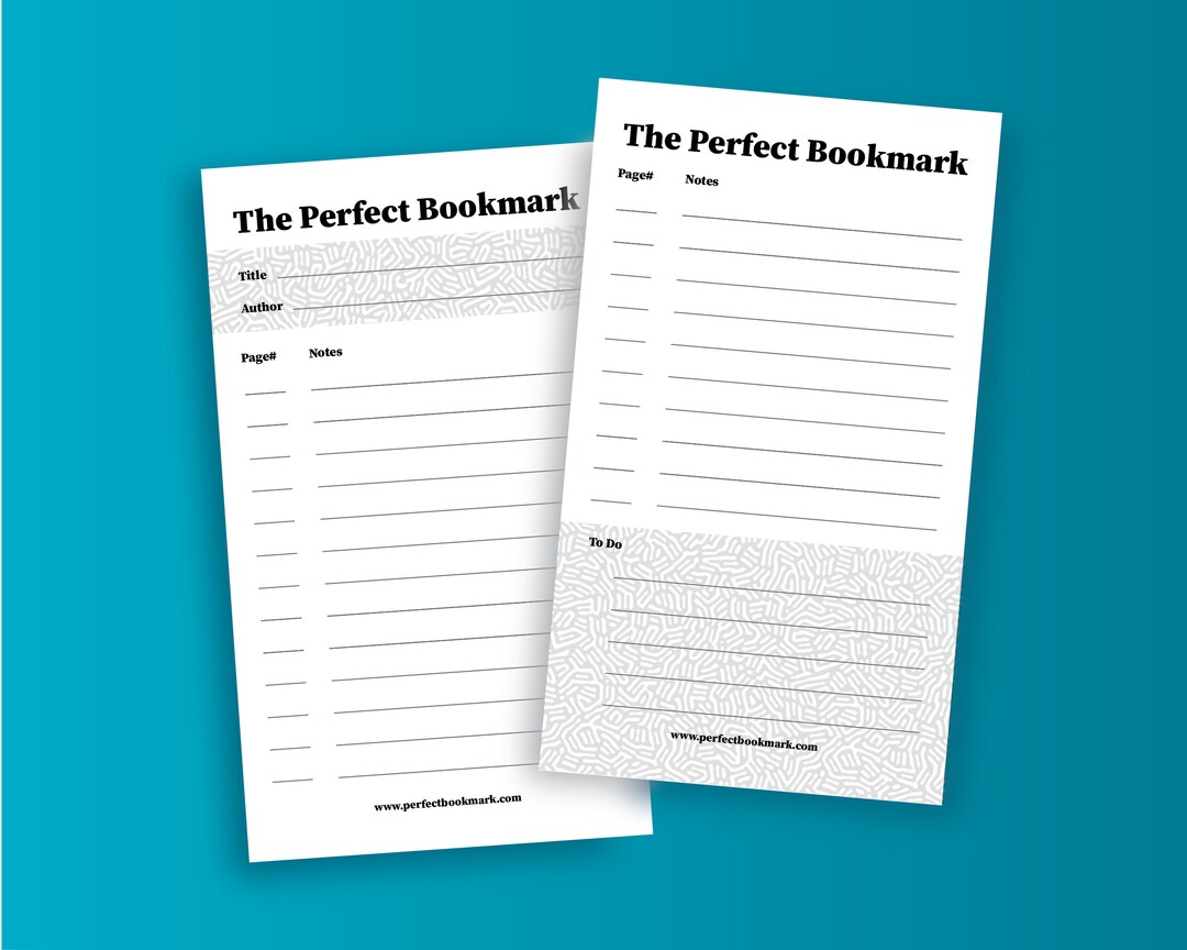 The Perfect Bookmark (set of 5) - Etsy