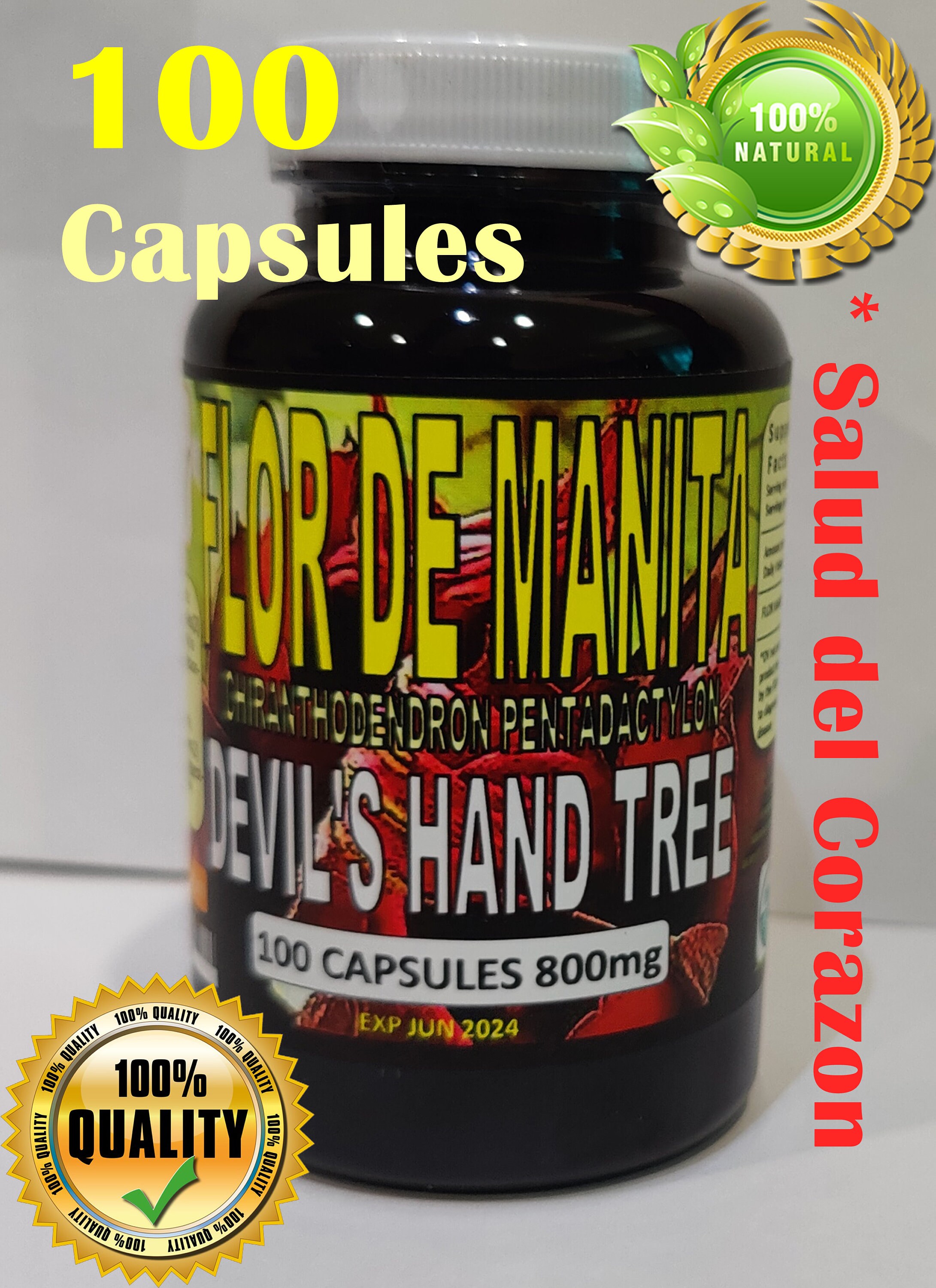 Flor De Manita,devil's Hand Flower Chiranthodendron Pentadactylon 100 ...