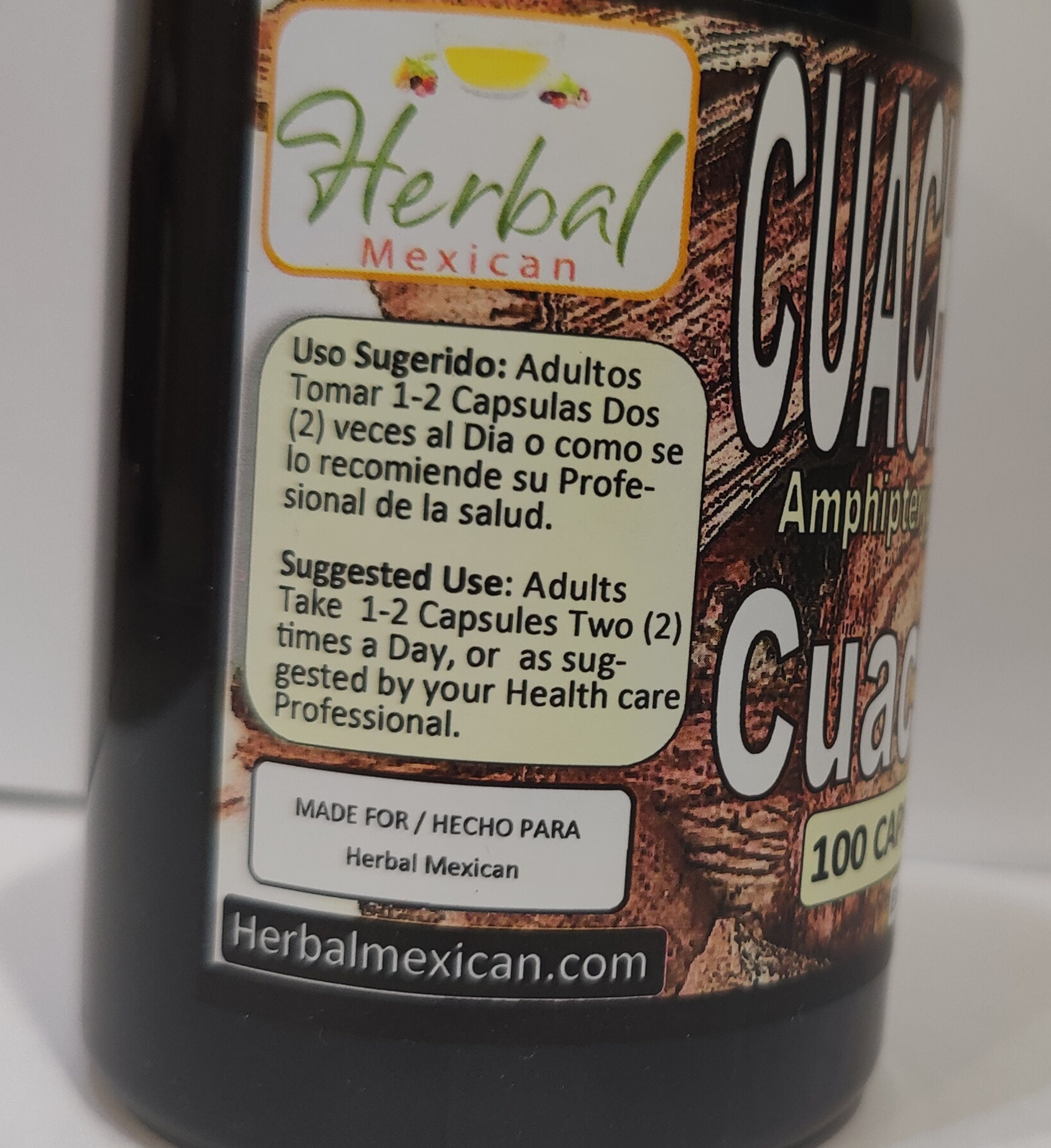 Cuachalalate Bark Seca Palo Cuachinala 100 Capsulas/capsules Organic ...