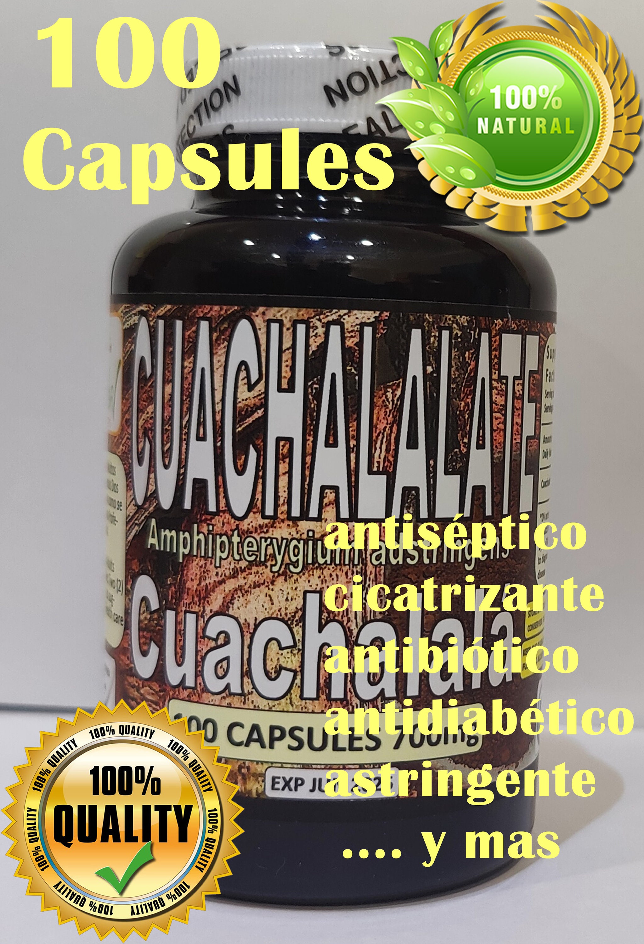 Cuachalalate Bark Seca Palo Cuachinala 100 Capsulas/capsules Organic ...