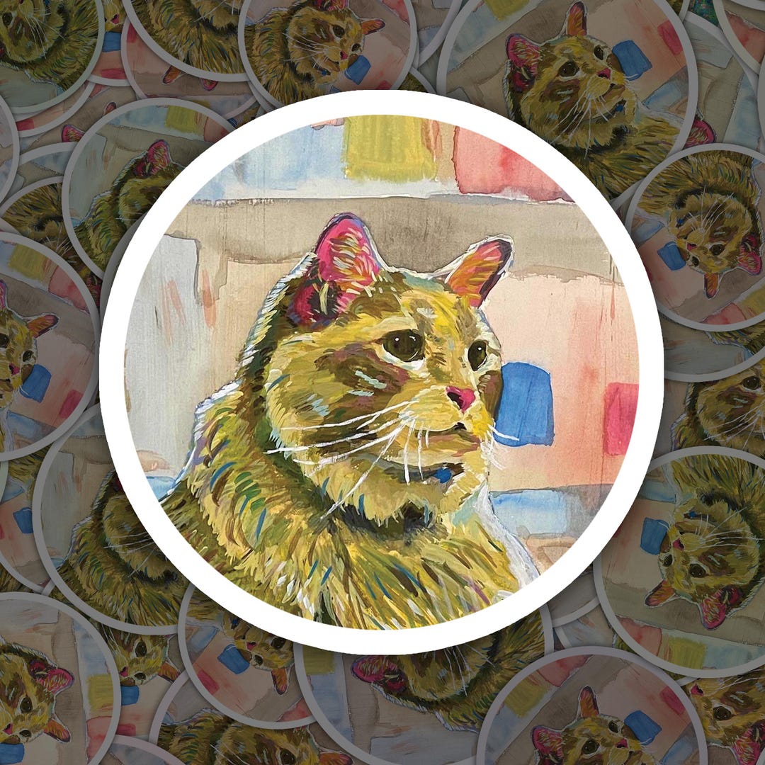 Durable Vinyl Sticker, Maine Coon Fluffy Tan Cat Design, 3x3 Inch - Etsy