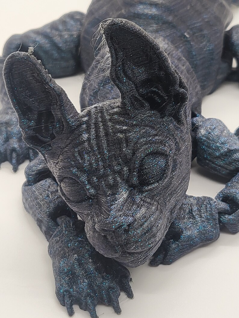 3d Articulated Sphynx, Sensory Stress Fidget Toy, 3d Printed Sphynx ...