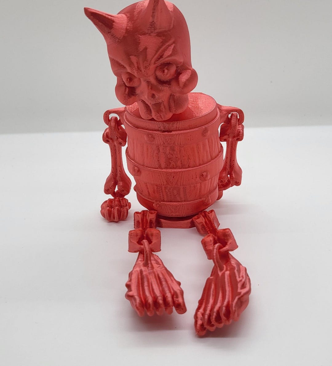 3d Articulated Demon Skeleton, Sensory Stress Fidget Toy, 3d Printed ...