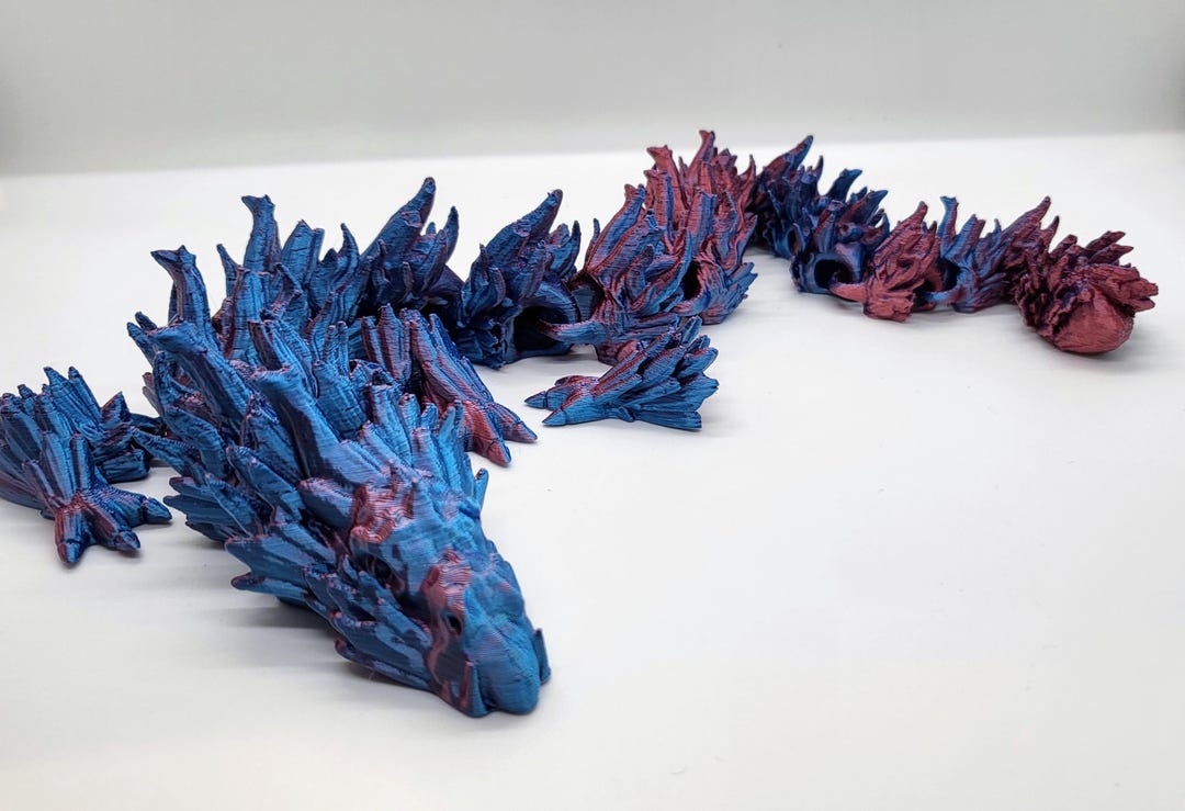 3d Articulated Dragon, Sensory Stress Fidget Toy, 3d Printed Dragon ...