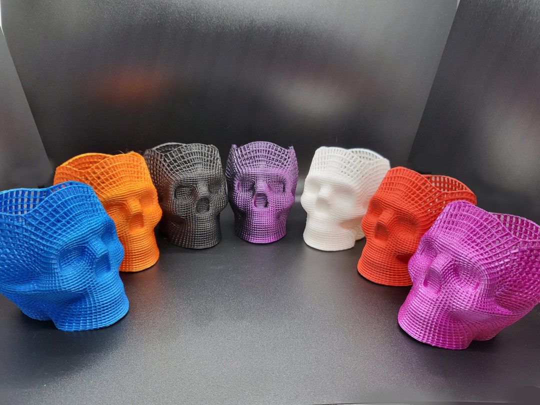Wireframe Skull, Pencil Holder, 3d Skull - Etsy