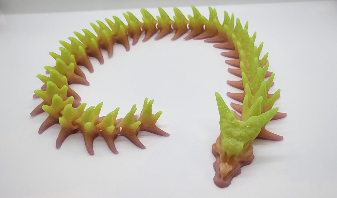 3d Articulated Dragon, Sensory Stress Fidget Toy, 3d Printed Dragon ...