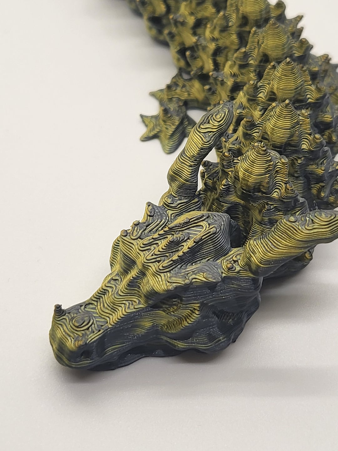 3d Articulated Flame Dragon, Sensory Stress Fidget Toy, 3d Printed ...