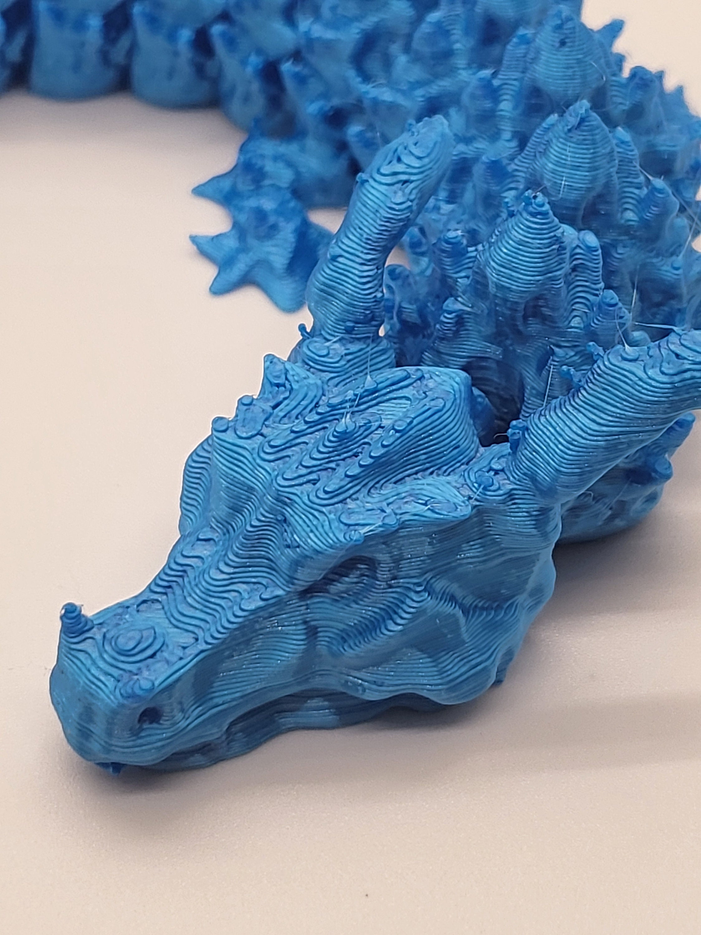 3d Articulated Flame Dragon, Sensory Stress Fidget Toy, 3d Printed ...