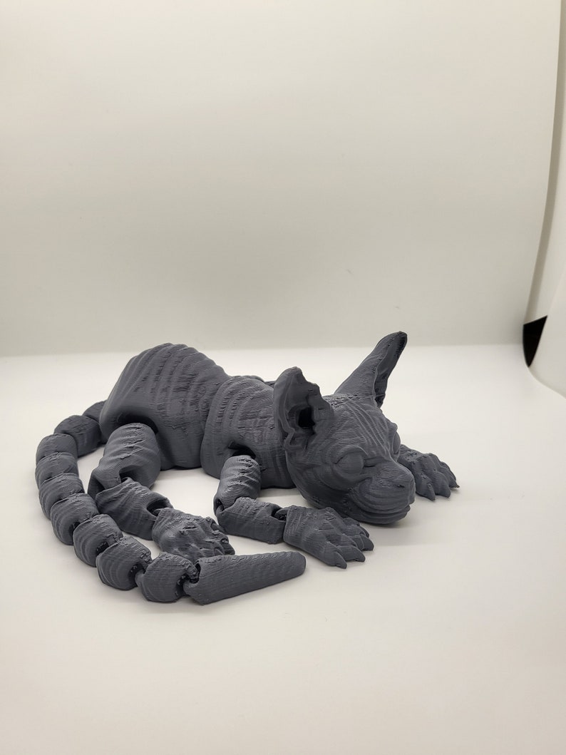 3d Articulated Sphynx, Sensory Stress Fidget Toy, 3d Printed Sphynx ...
