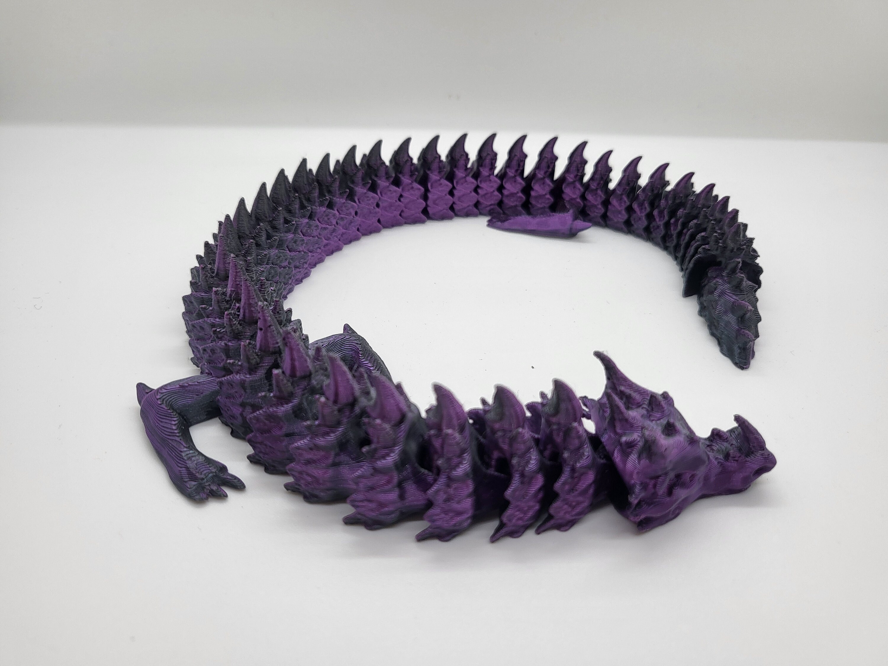3d Articulated Ice Dragon, Sensory Stress Fidget Toy, 3d Printed Dragon ...