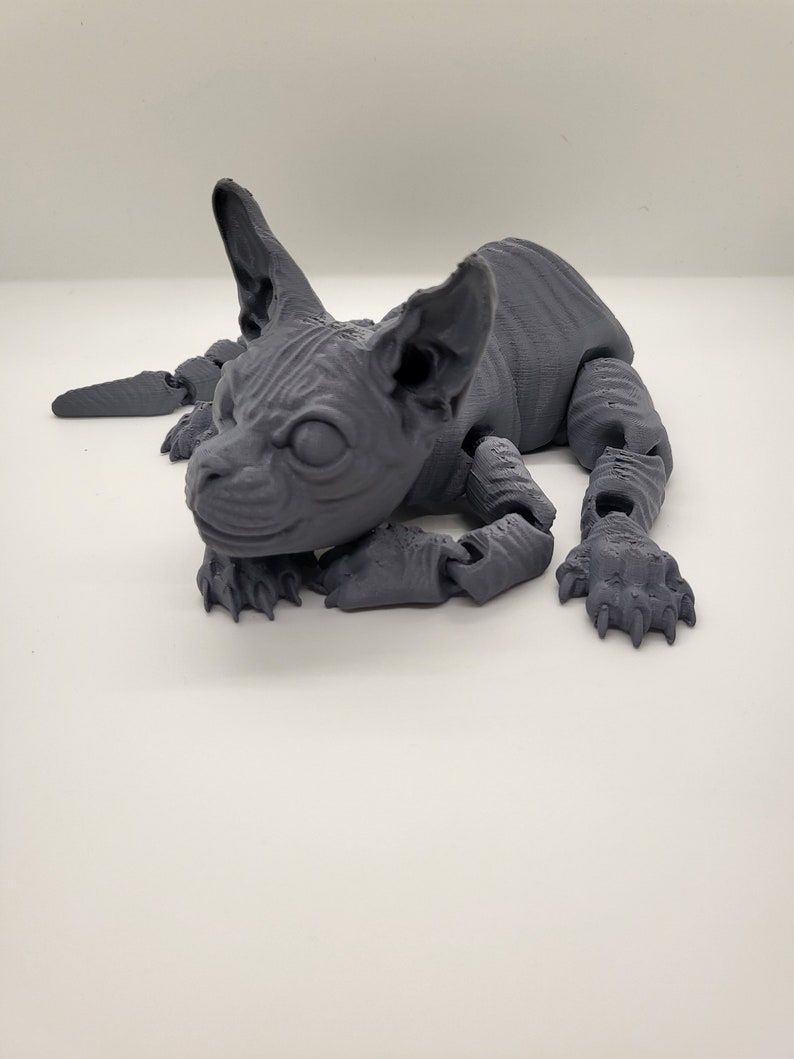3d Articulated Sphynx, Sensory Stress Fidget Toy, 3d Printed Sphynx ...