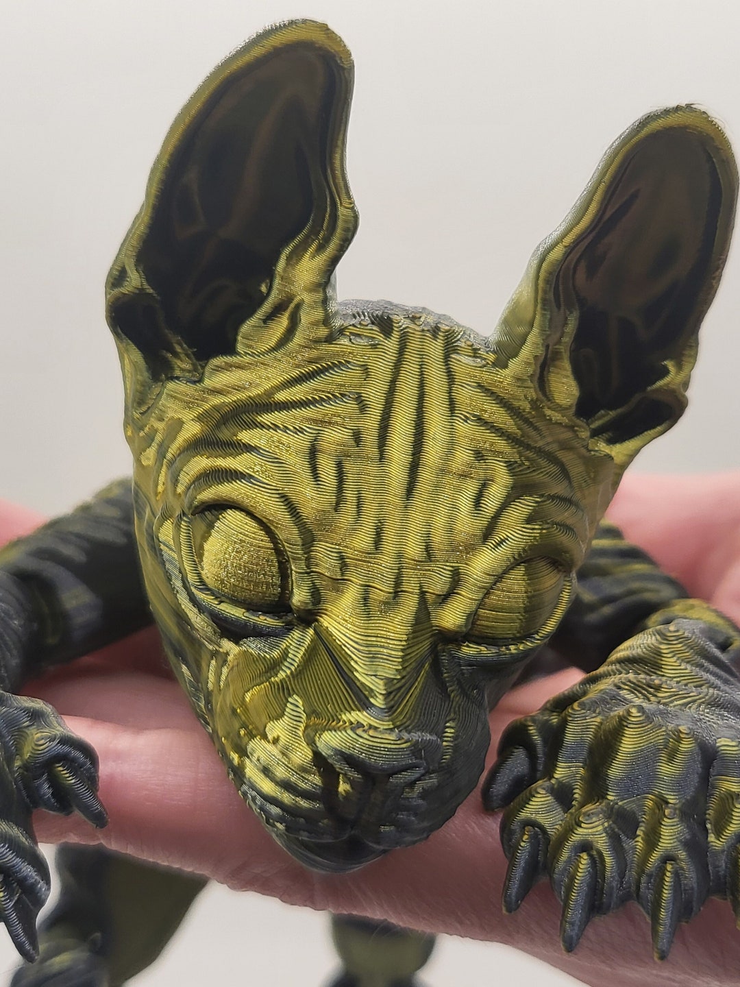 3d Articulated Sphynx, Sensory Stress Fidget Toy, 3d Printed Sphynx ...