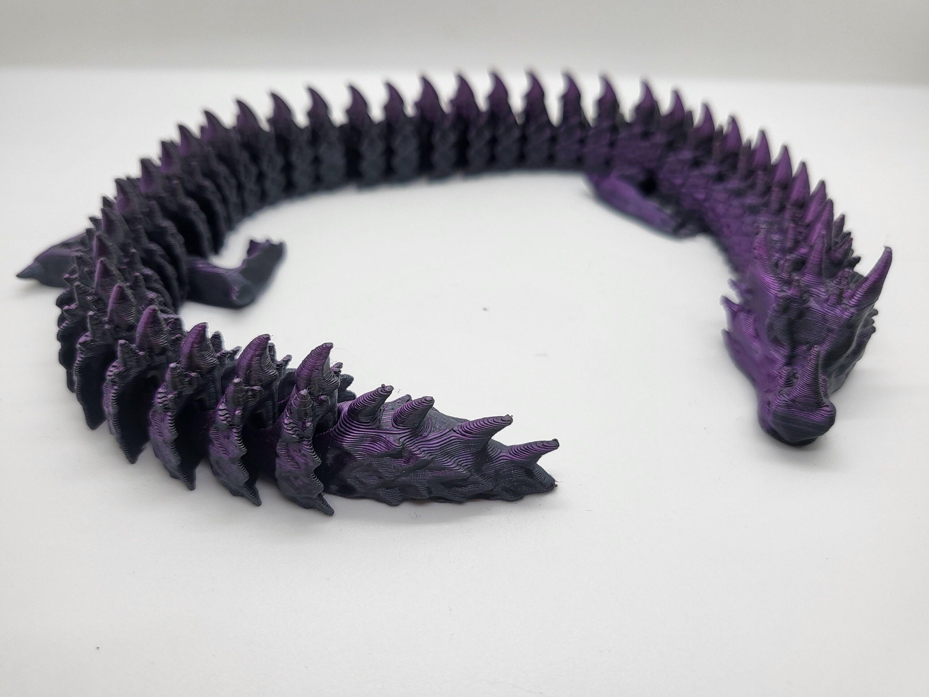 3d Articulated Ice Dragon, Sensory Stress Fidget Toy, 3d Printed Dragon ...