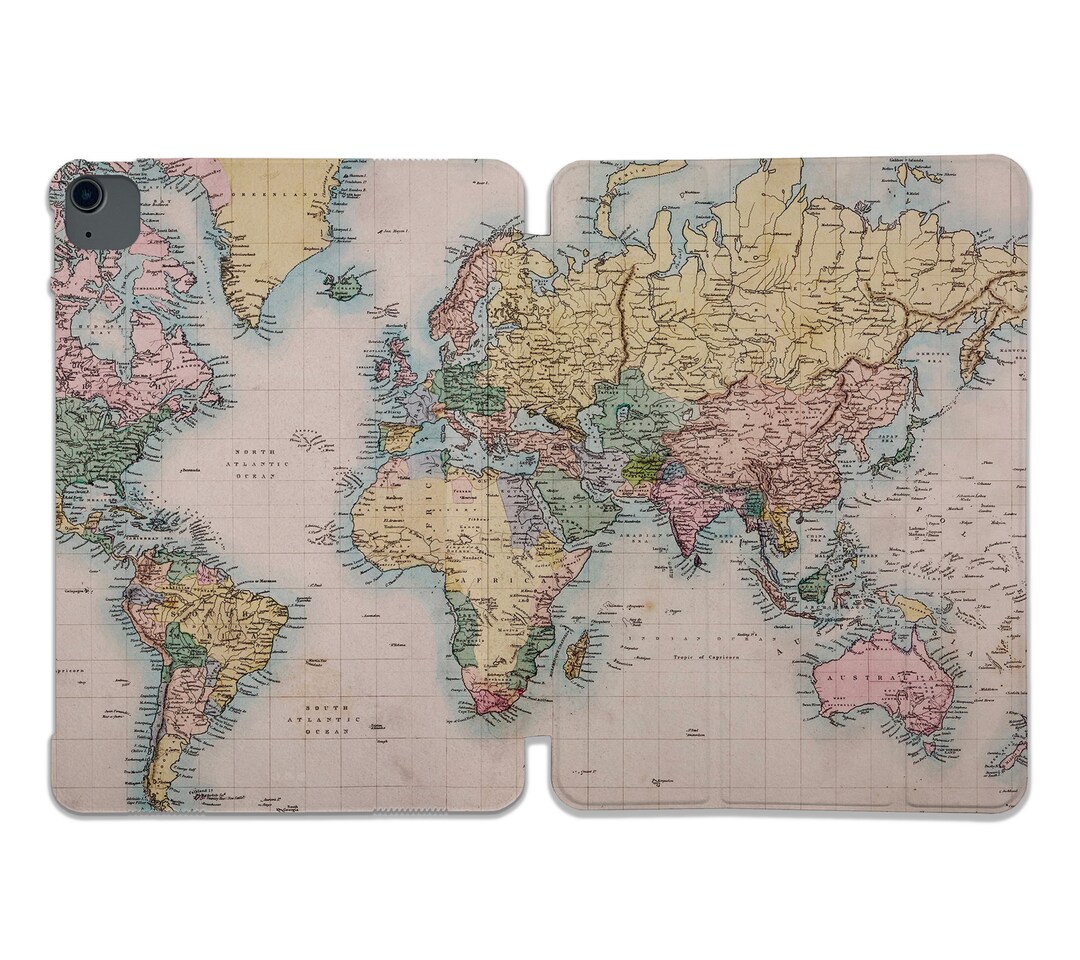 World Map 2024 iPad Air 11" iPad Pro 13" iPad Air 3 4 5 Earth iPad Mini ...