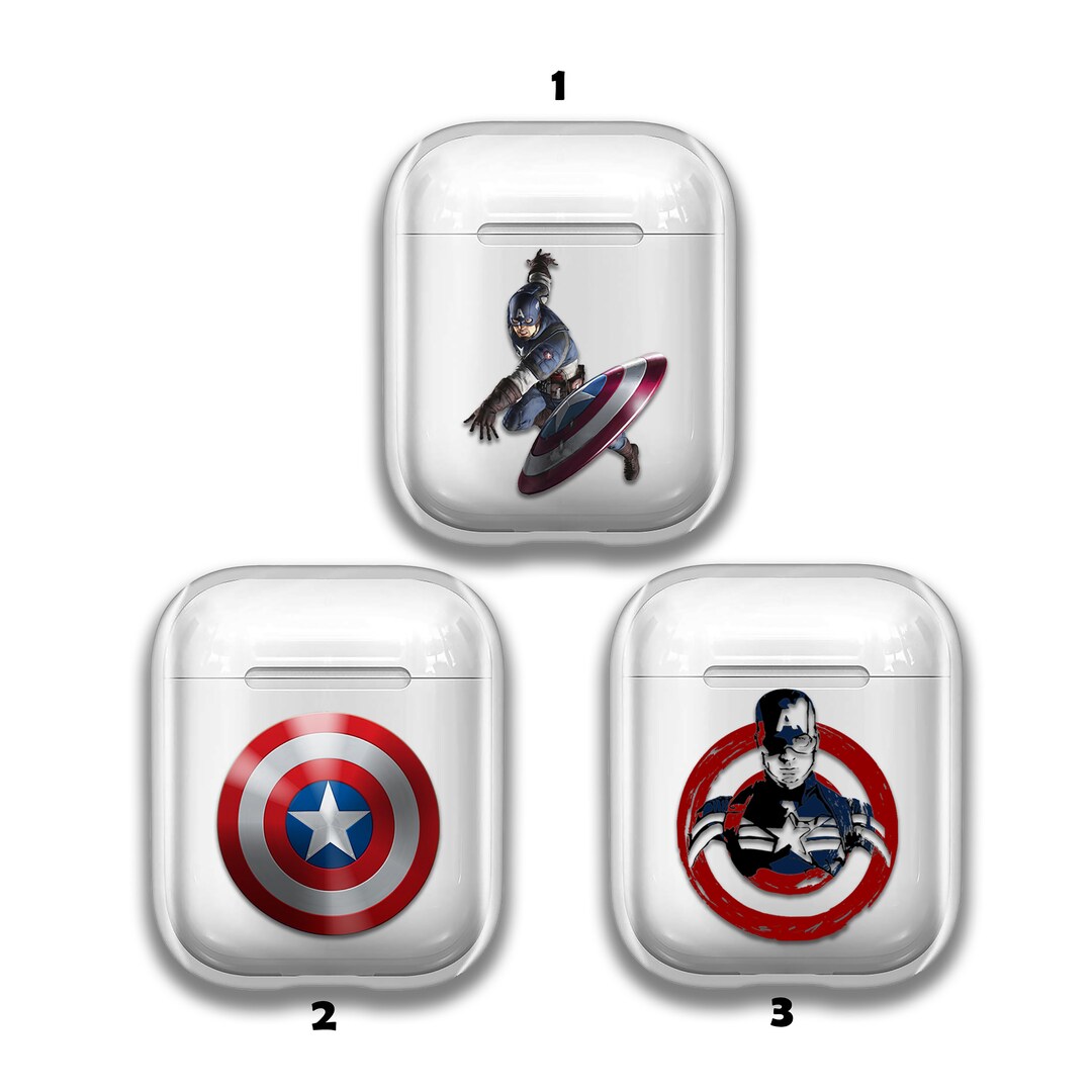 Captain America Airpods 3 Case Clear Air Pods Cover Headphone Silicone ...
