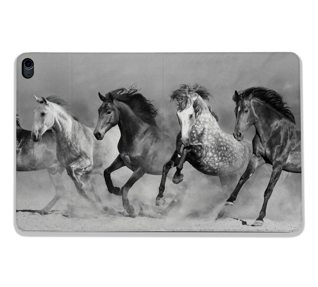 Running Horses iPad Case With Pencil Holder Animals Air 3 4 5 Case iPad ...