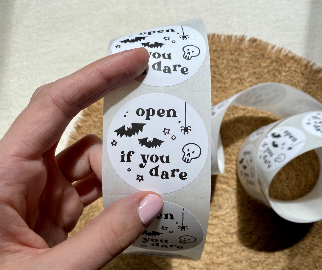 Open If You Dare Cute Halloween Thermal Sticker Pack Pack of - Etsy