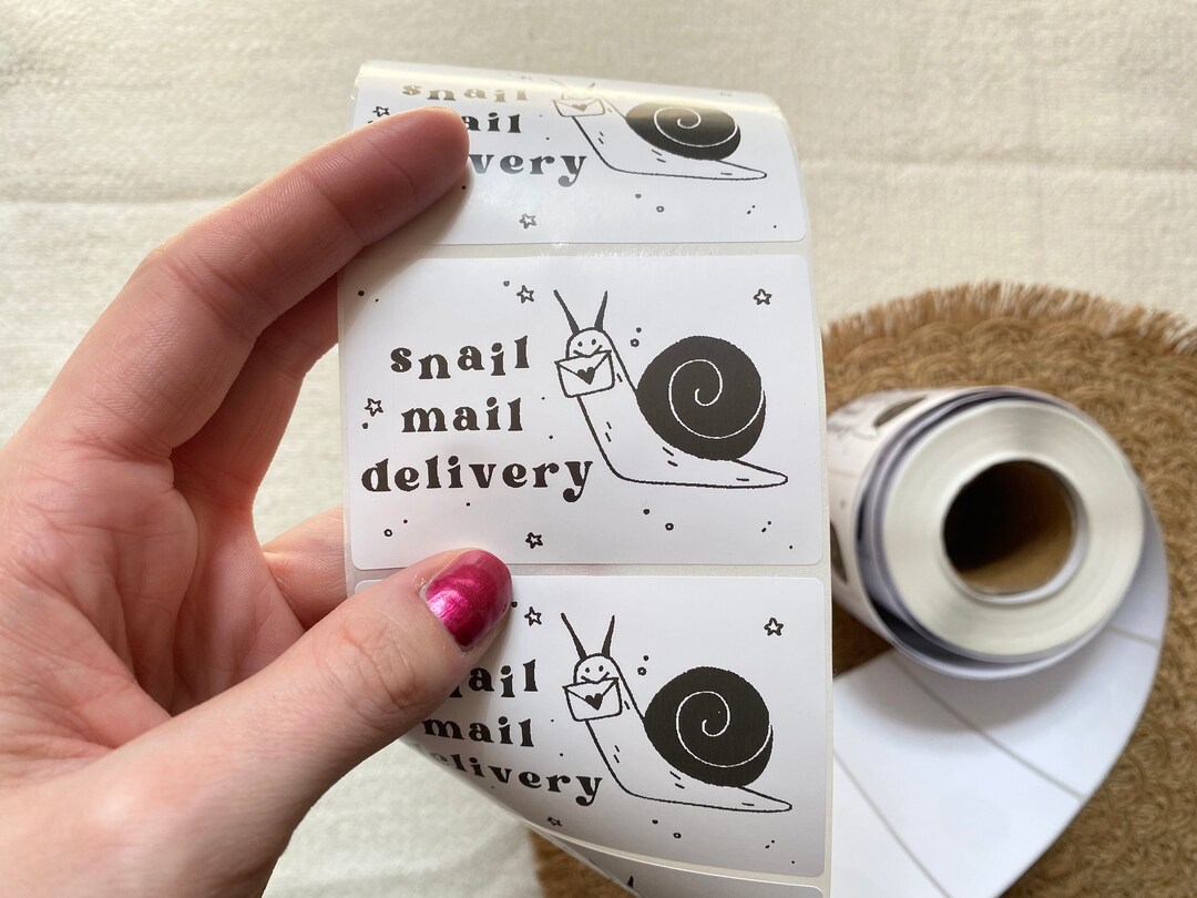 Snail Mail Delivery Cute Thermal Sticker Set, Pack of 25, 3x2 ...