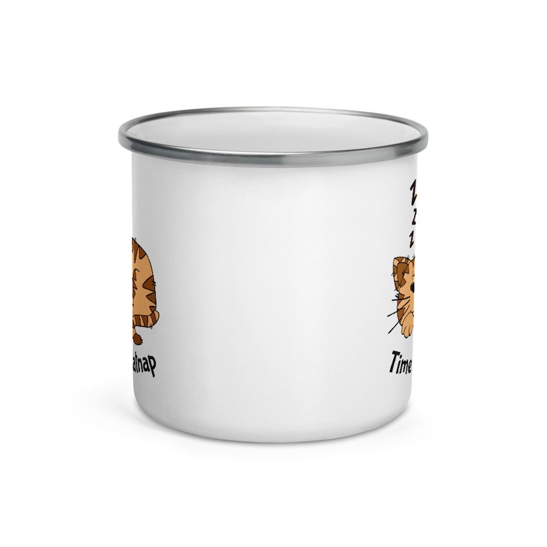Time for a Catnap Enamel Mug - Etsy