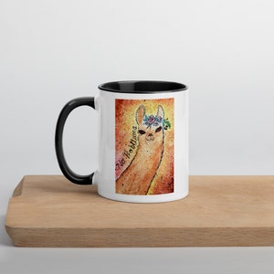 No Probllama Mug With Colour Inside, Gift for Llama Lovers, Llama Mug ...