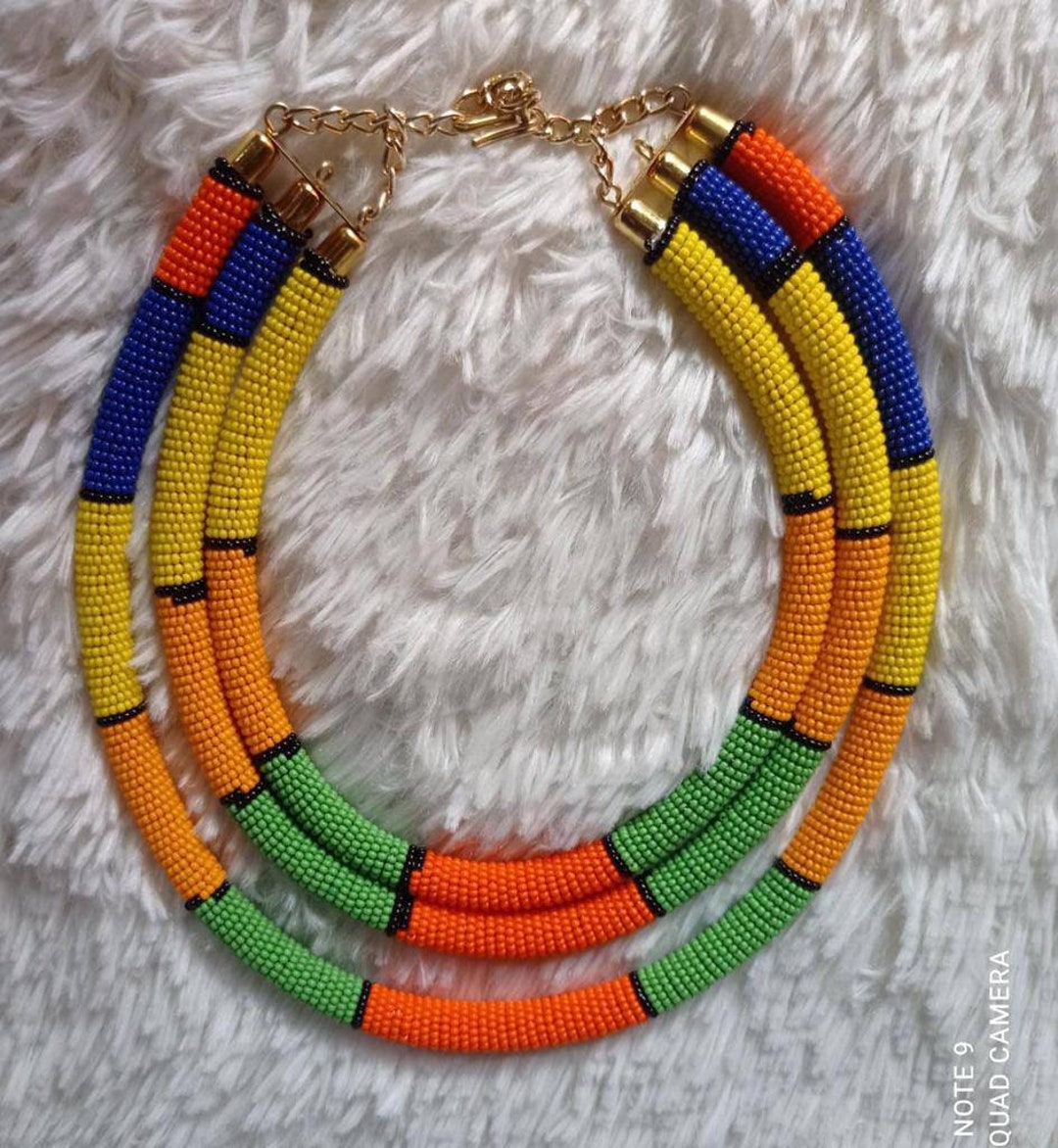 ON SALE African Beaded Jewelry Maasai Necklaces,zulu Necklaces,tribal ...
