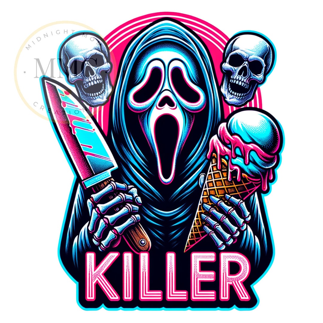 Spooky Vibes PNG, Summer Horror, Ice Cream Clipart, Summertime Clipart ...