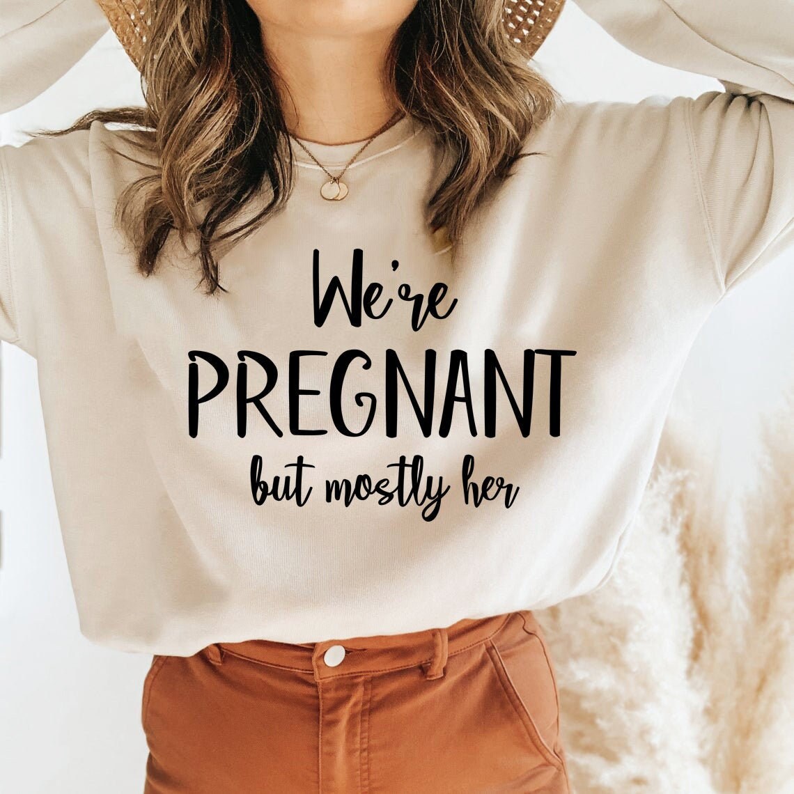 Were Pregnant But Mostly Her Svg Funny Pregnant Svg Etsy