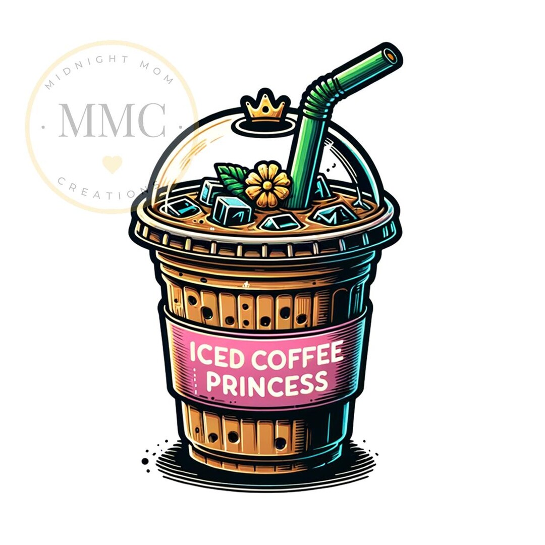 Iced Coffee Princess PNG, Coffee PNG, Coffee, Cute Iced Coffee, Coffee ...