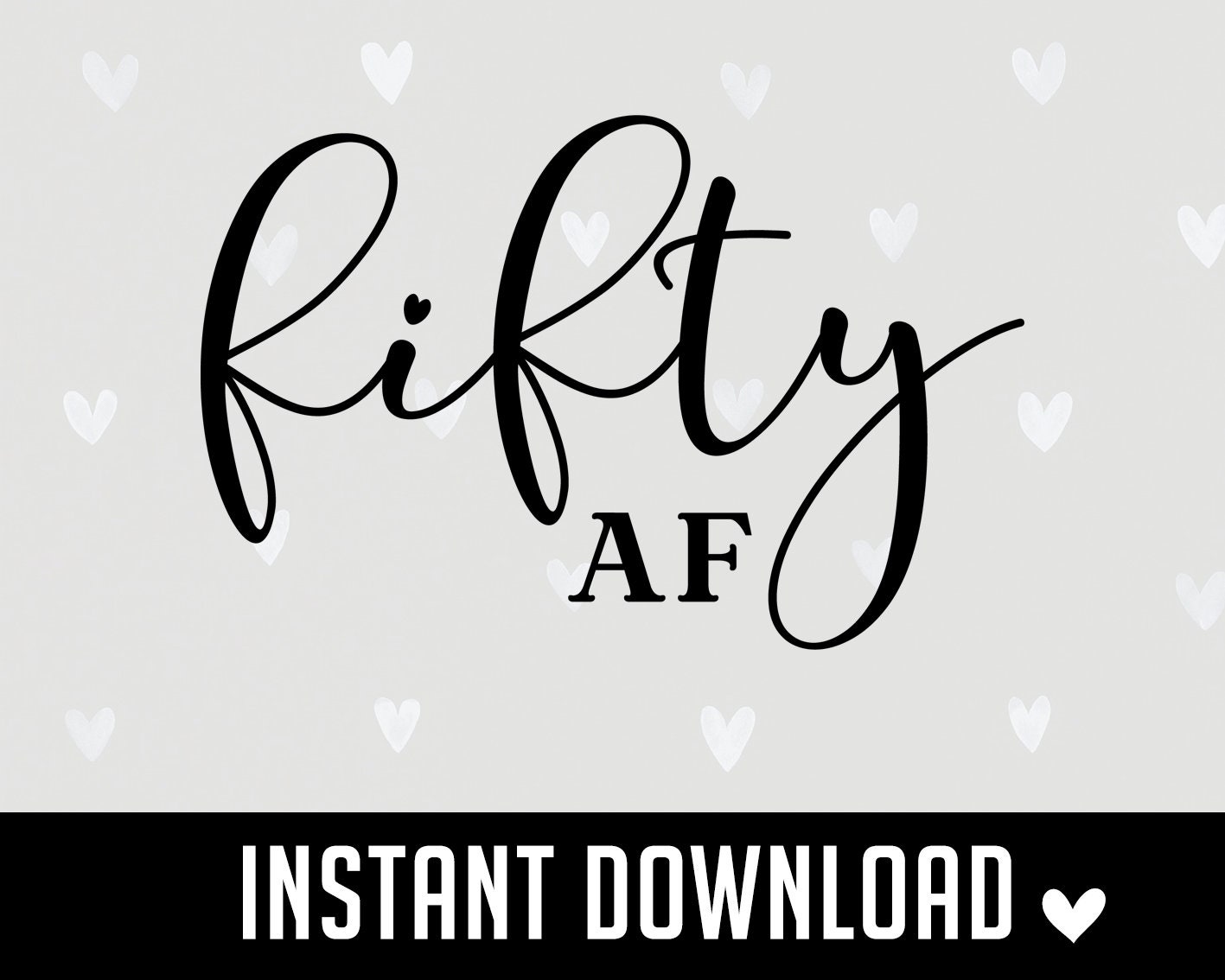 Fifty Af Svg 50 AF Funny 50th Birthday 50th Birthday Svg | Etsy