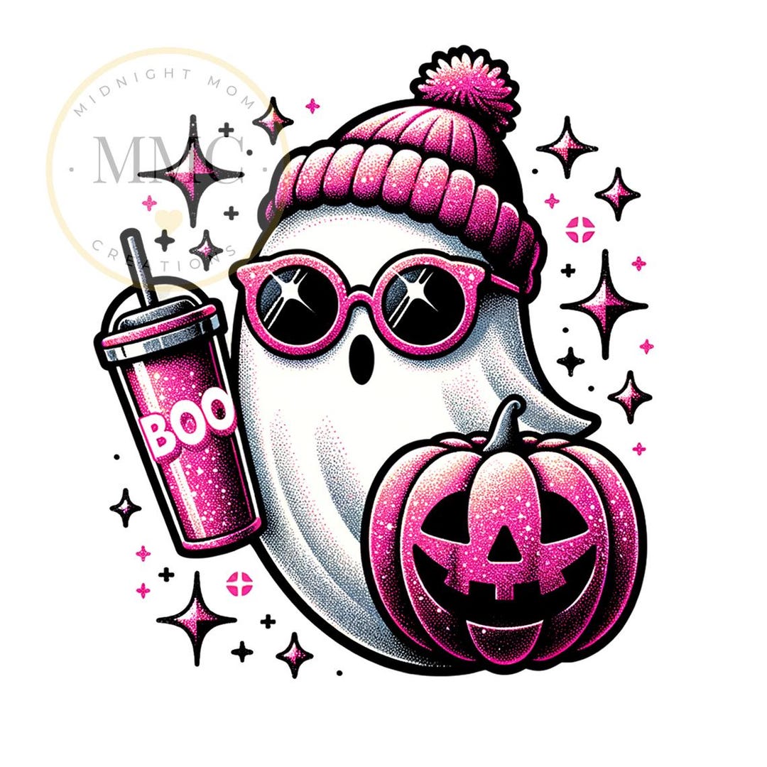 Cute Ghost Png, Halloween Png, Coffee Png, Bougie Ghost, Pink Boo Ghost ...